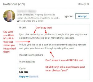 How to write a LinkedIn connection request: A template